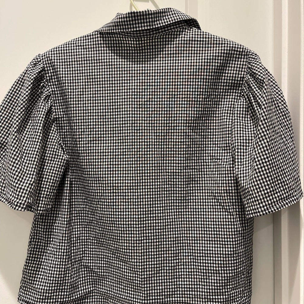 Anthropologie Eri + Ali Black & White Check Gingham T… - Gem